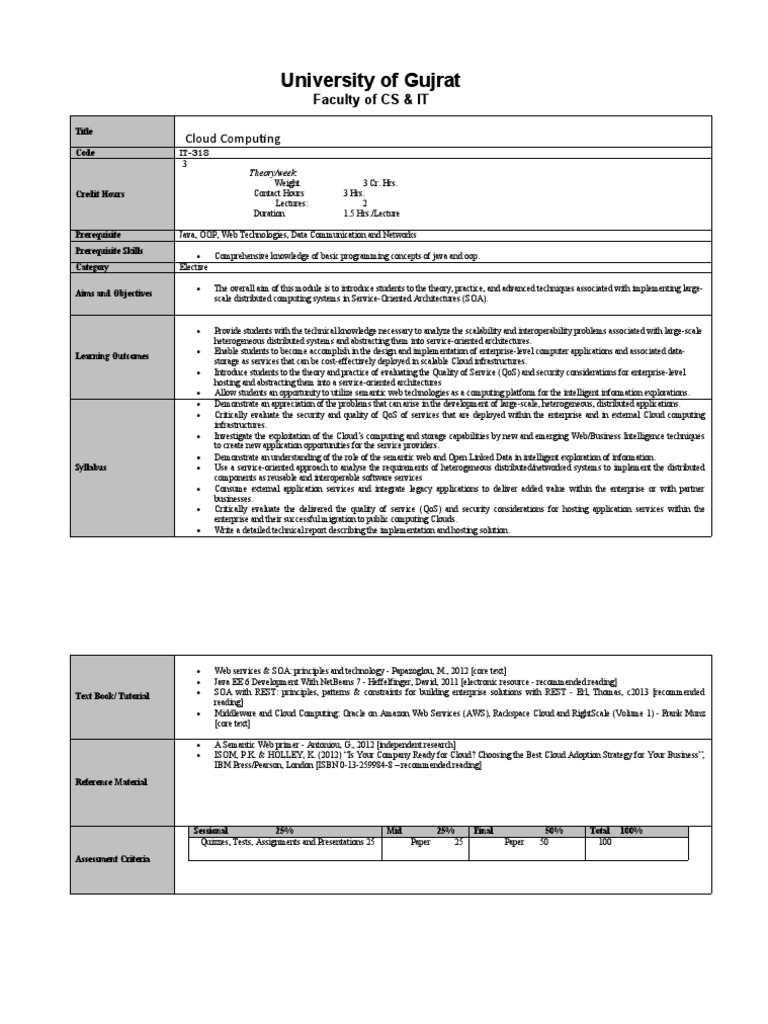 Cloud Computing Outline | PDF | Service Oriented Architecture | Representational State Transfer