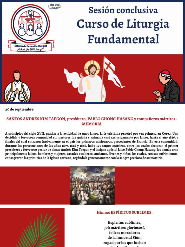 Curso de Liturgia Fundamental | PDF | Cristo (título) | eucaristía