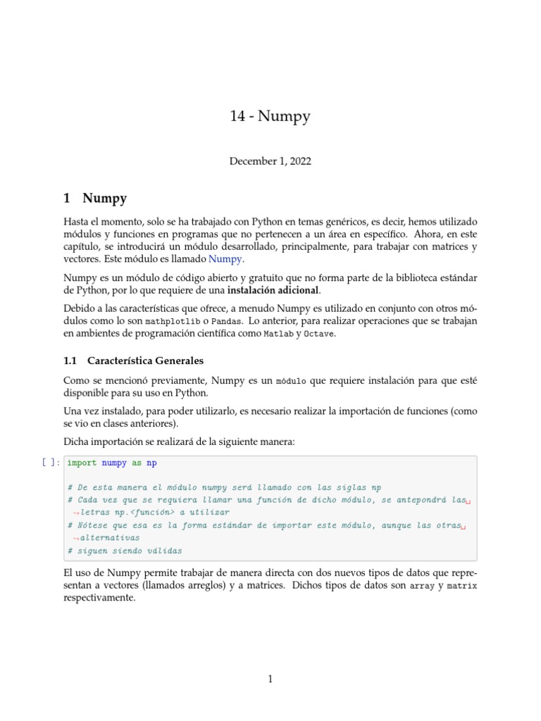 Resumen de Modulo Programacion Numpy | PDF | Estructura de datos de ... Resumen de Modulo Programacion Numpy | PDF | Estructura de datos de ...