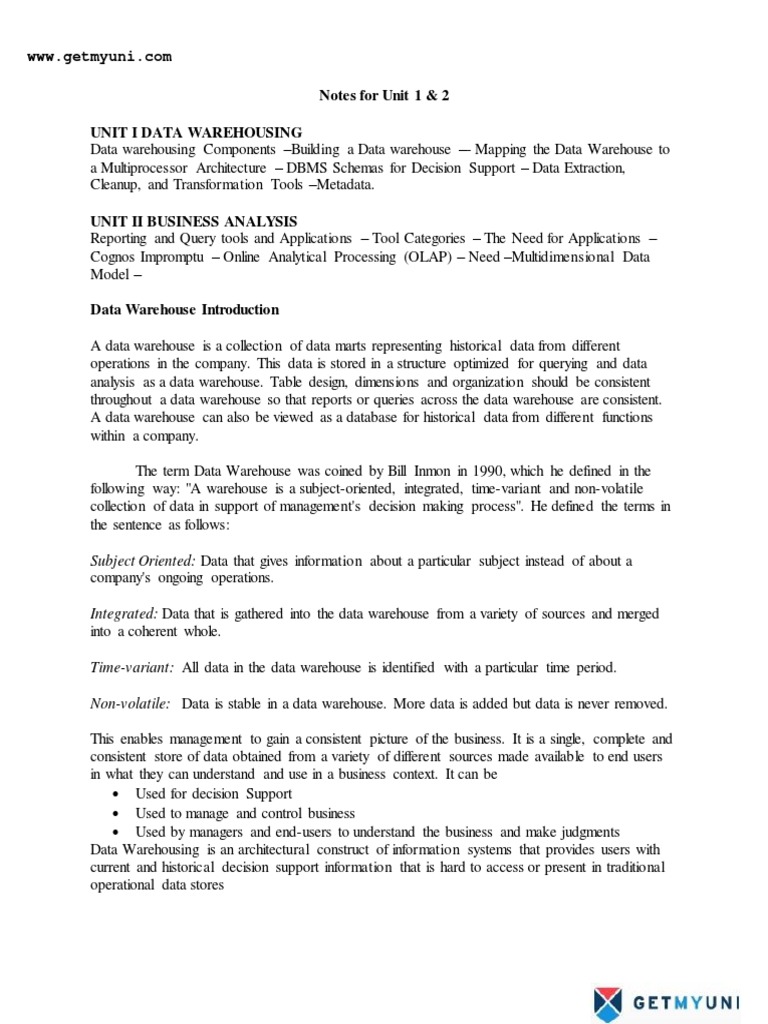 Data Warehousing | PDF | Data Warehouse | Databases