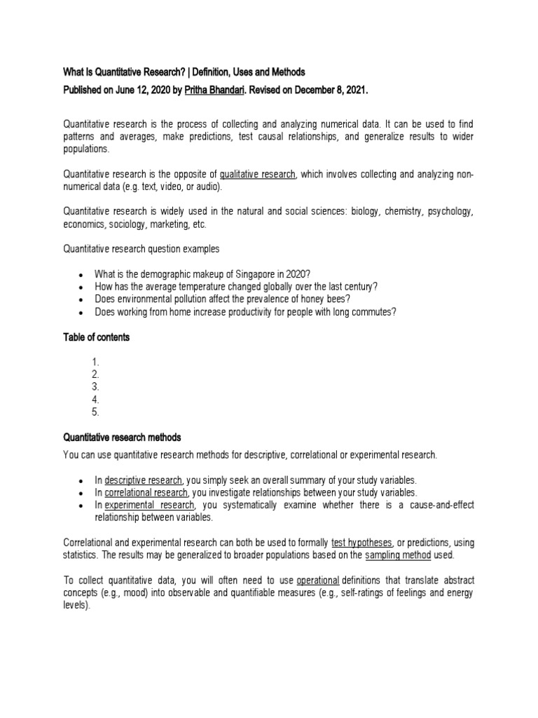 Quanti | PDF | Quantitative Research | Statistics