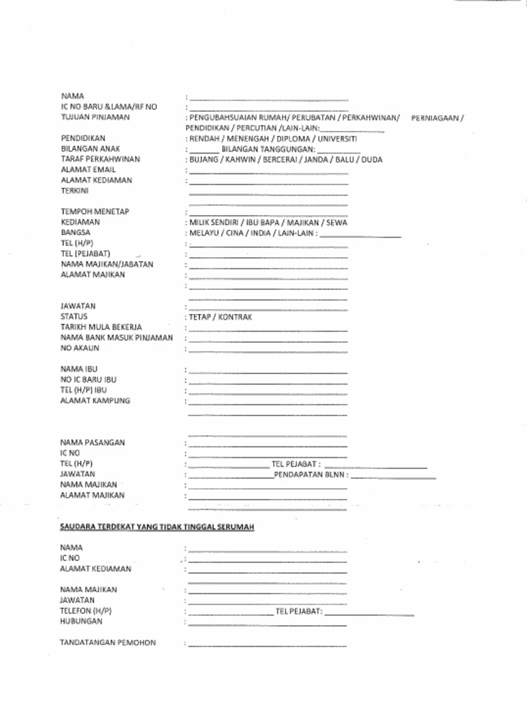 Borang PBB Yg Baru | PDF