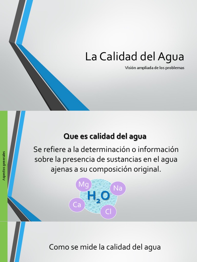 La Calidad Del Agua | PDF | Agua | Riego