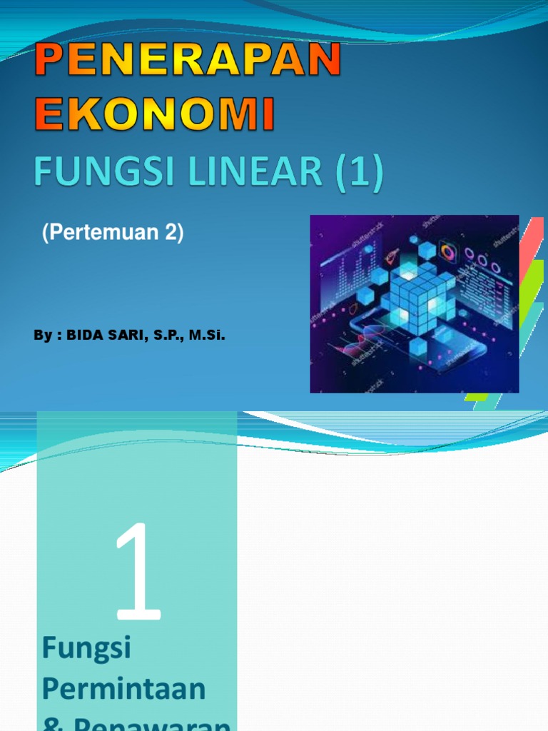 141 - 20220314085644 - Matek PPT2 - Penerapan Fungsi Linier - Permintaan - Penawaran | PDF