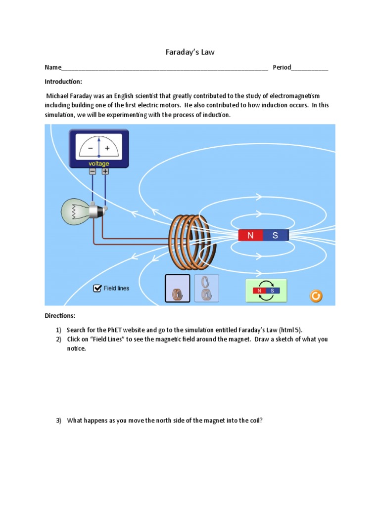 Faraday's Law Phet | PDF