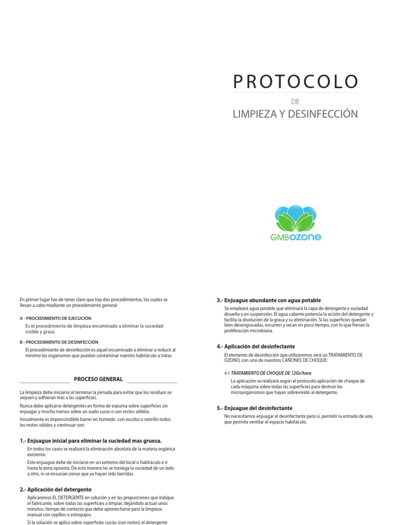 Protocolo de Limpieza y Desinfeccion Camaras Frigorificas | PDF
