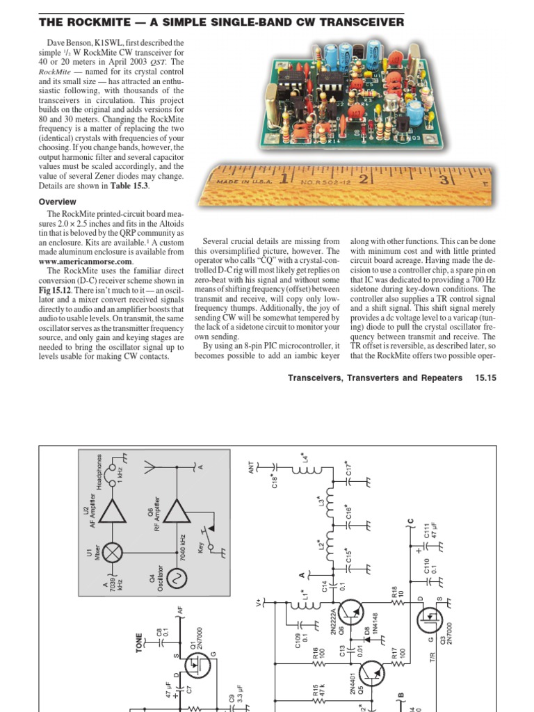 Rockmite Transceiver Project | PDF | Amplifier | Information And ...