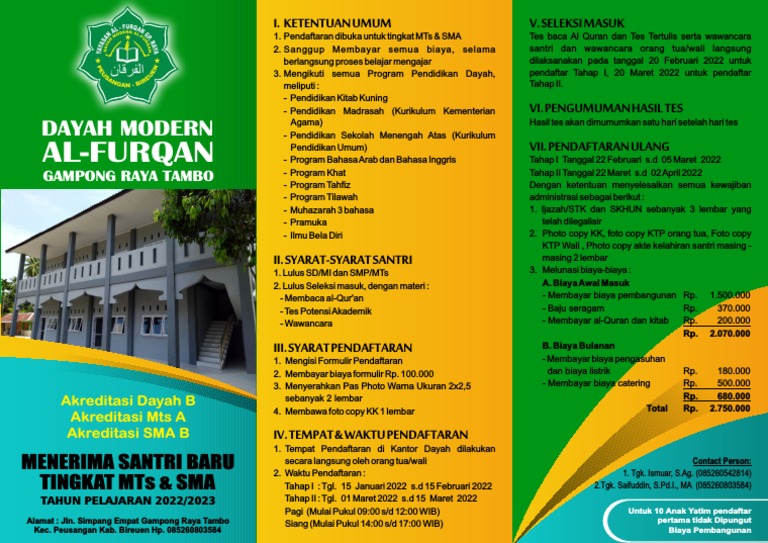 Brosur Dayah 2022 | PDF