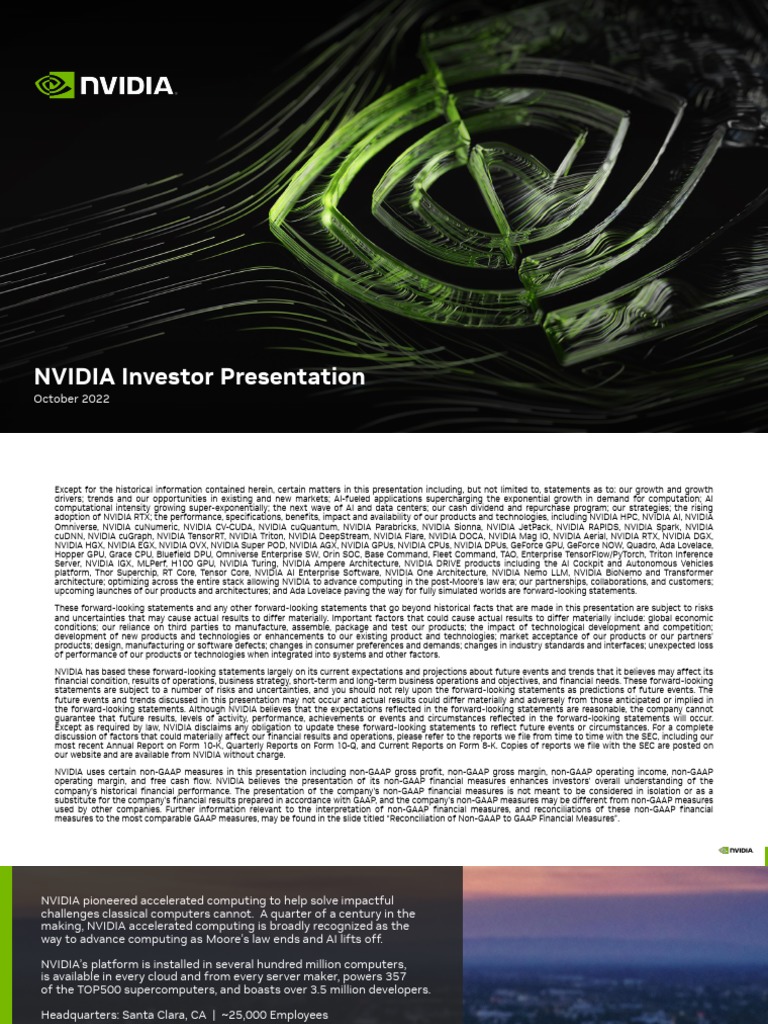 NVIDIA Investor Presentation Oct 2022 | PDF | Graphics Processing Unit ...