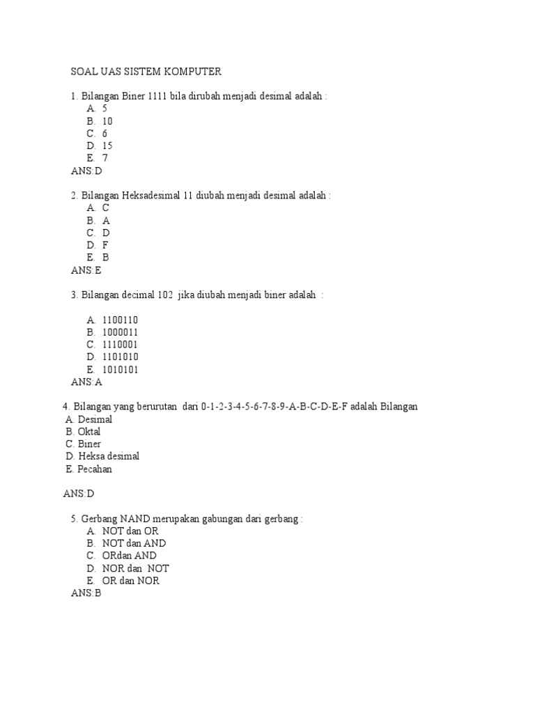Soal Pas Siskom X TKJ 22-23 | PDF
