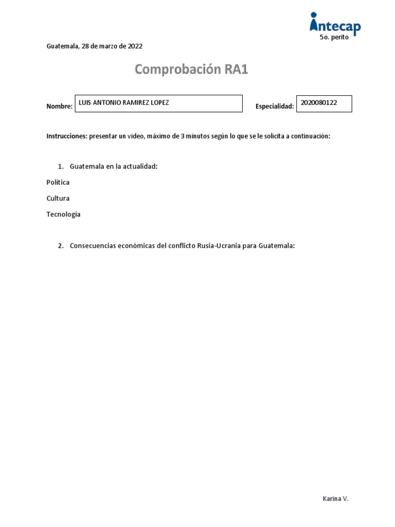 5o. Comprobación RA1 Luis Ramirez | PDF