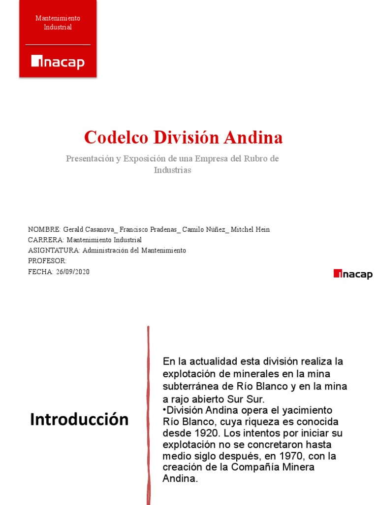 Presentacion CODELCO | PDF | Minería | Business