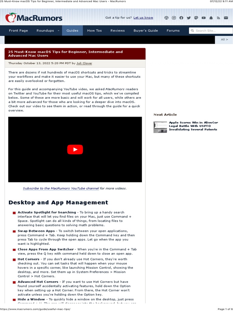 25 Must-Know macOS Tips For Beginner, Intermediate and Advanced Mac ...