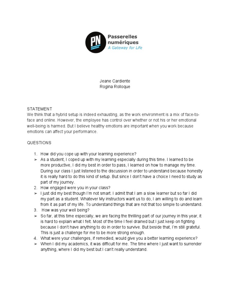 Hybrid Setup | PDF | Employment | Learning