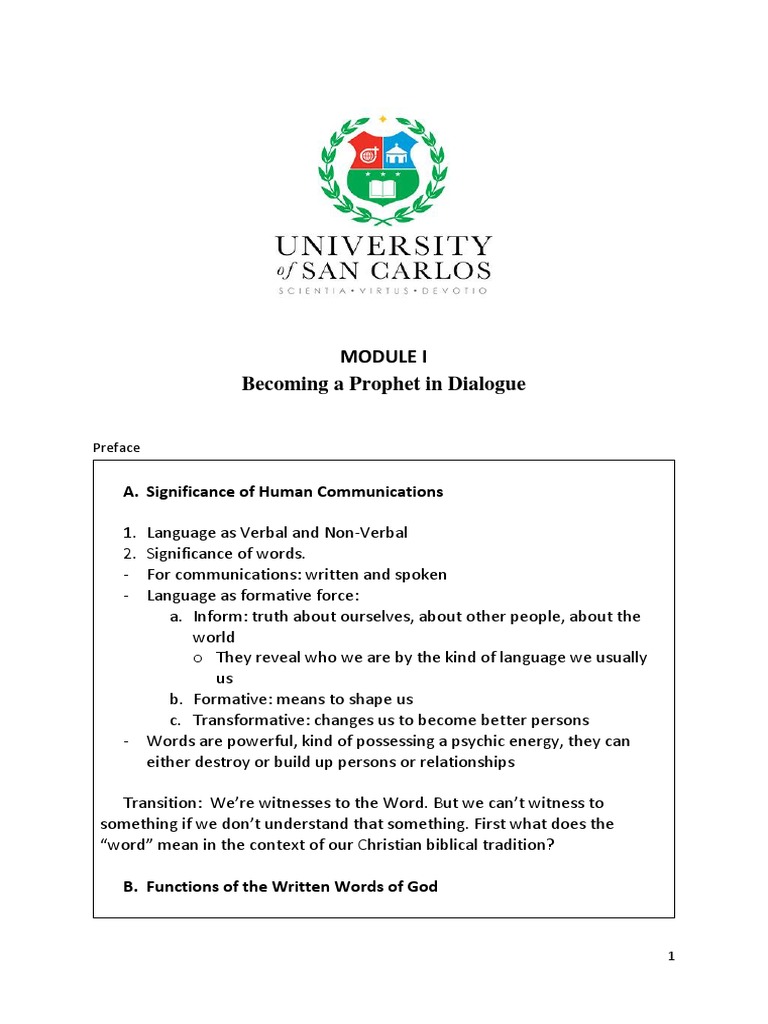 Becoming a Prophet in Dialogue: Understanding the Power and Purpose of ...