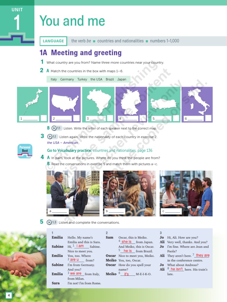 Personal Best British Edition A2 Students Book SU 1 | Download Free PDF ...