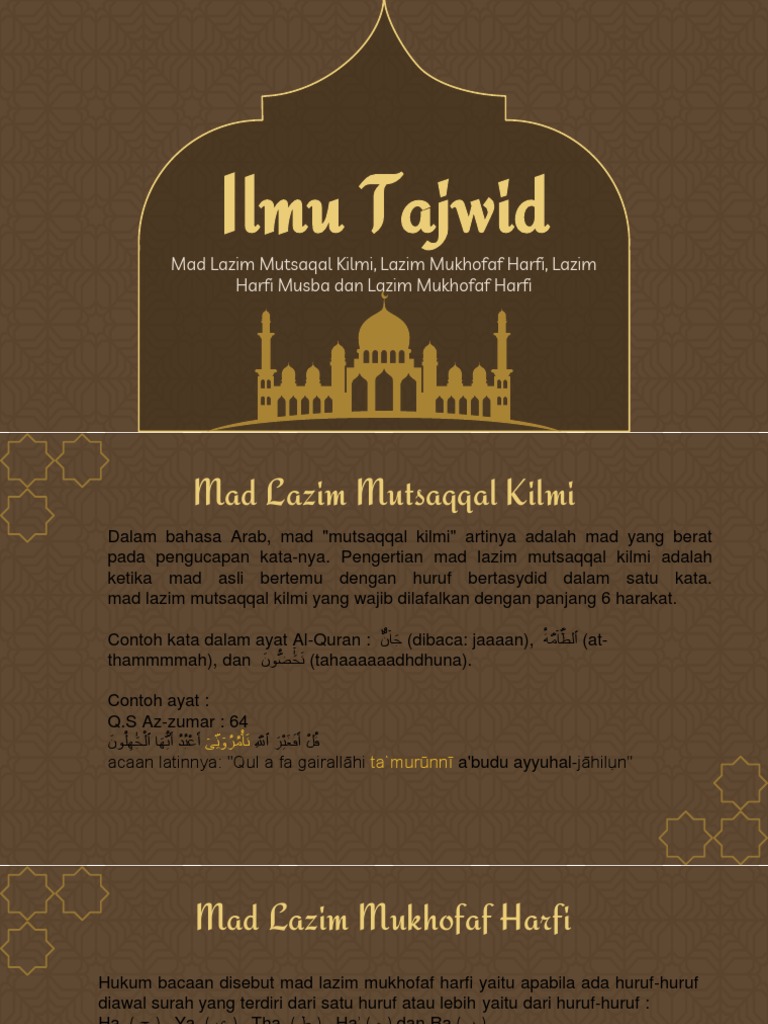 Ilmu Tajwid: Mad Lazim Mutsaqal Kilmi, Lazim Mukhofaf Harfi, Lazim ...