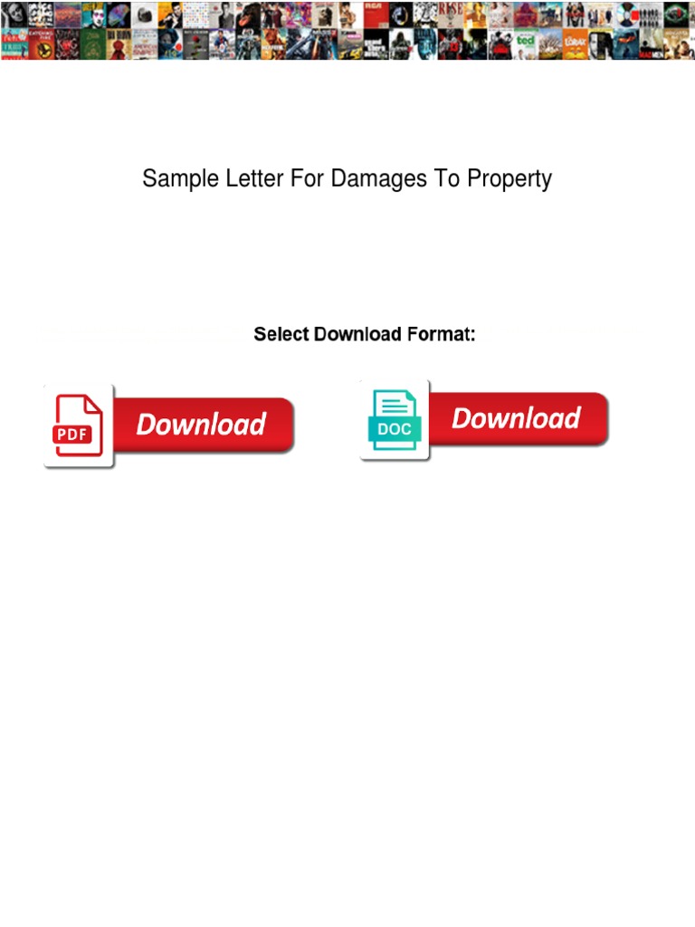 Sample Tenant Damage Claim Letter | PDF | Landlord | Damages
