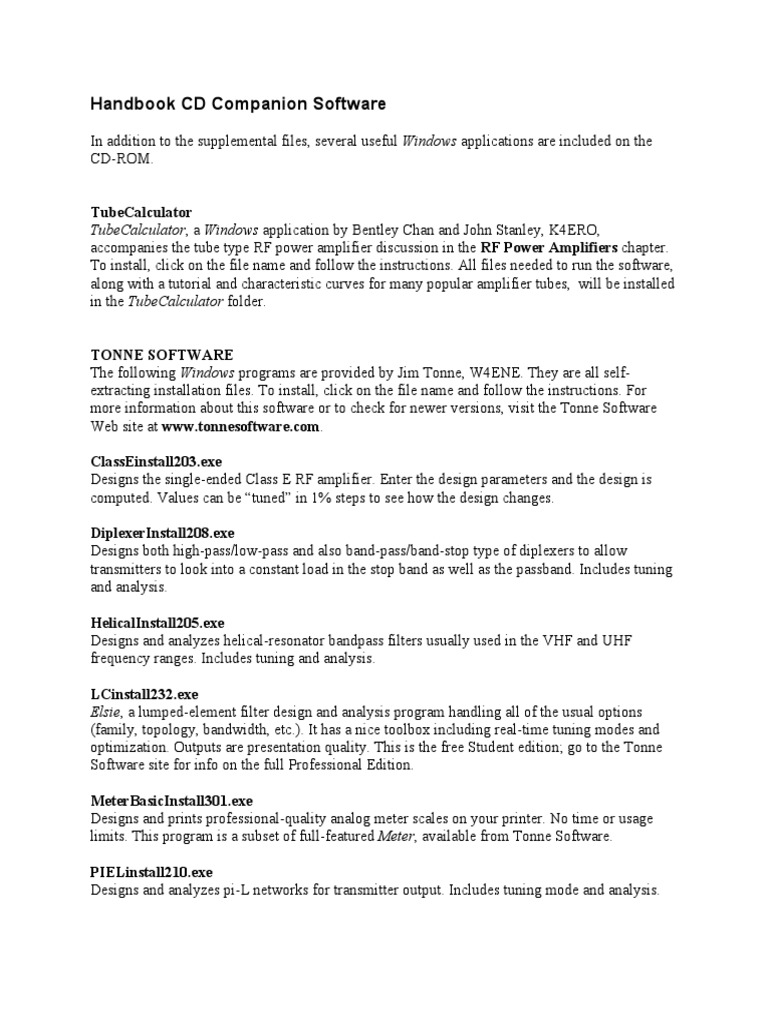 2010 Handbook Companion Software | PDF