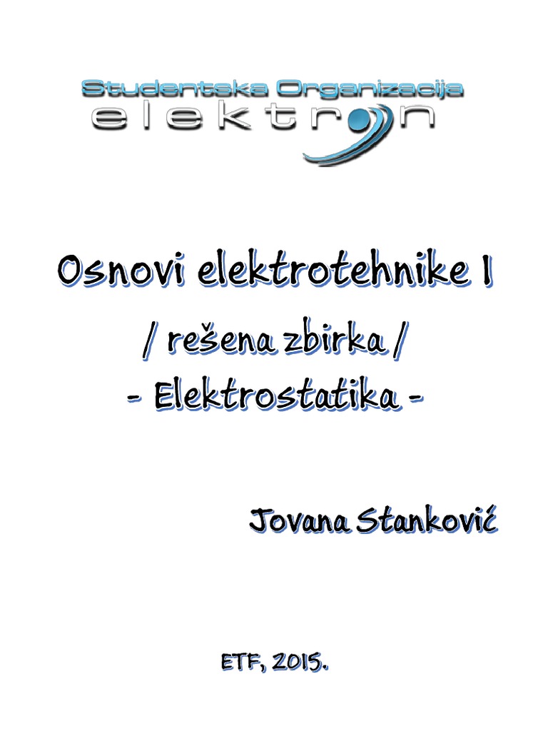 Resena Zbirka - Elektrostatika | PDF