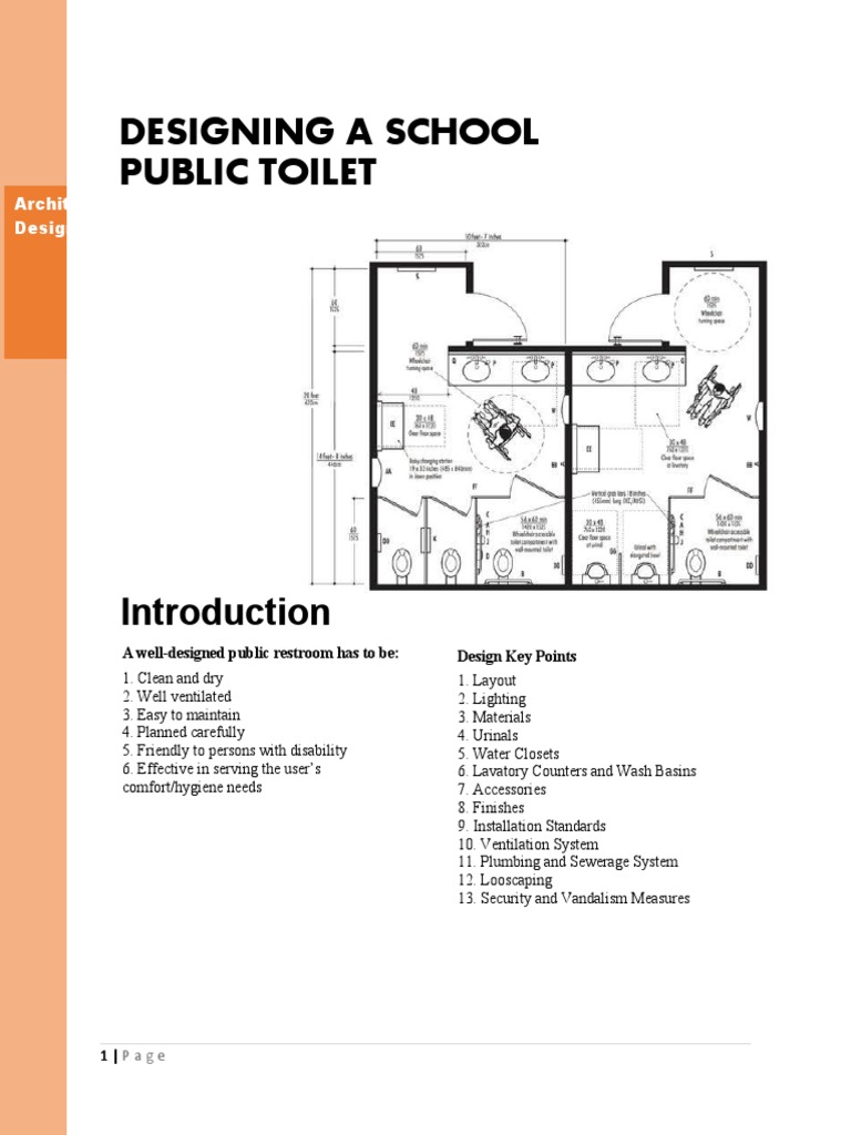 School Public Toilet Design Guidelines | PDF | Public Toilet | Window
