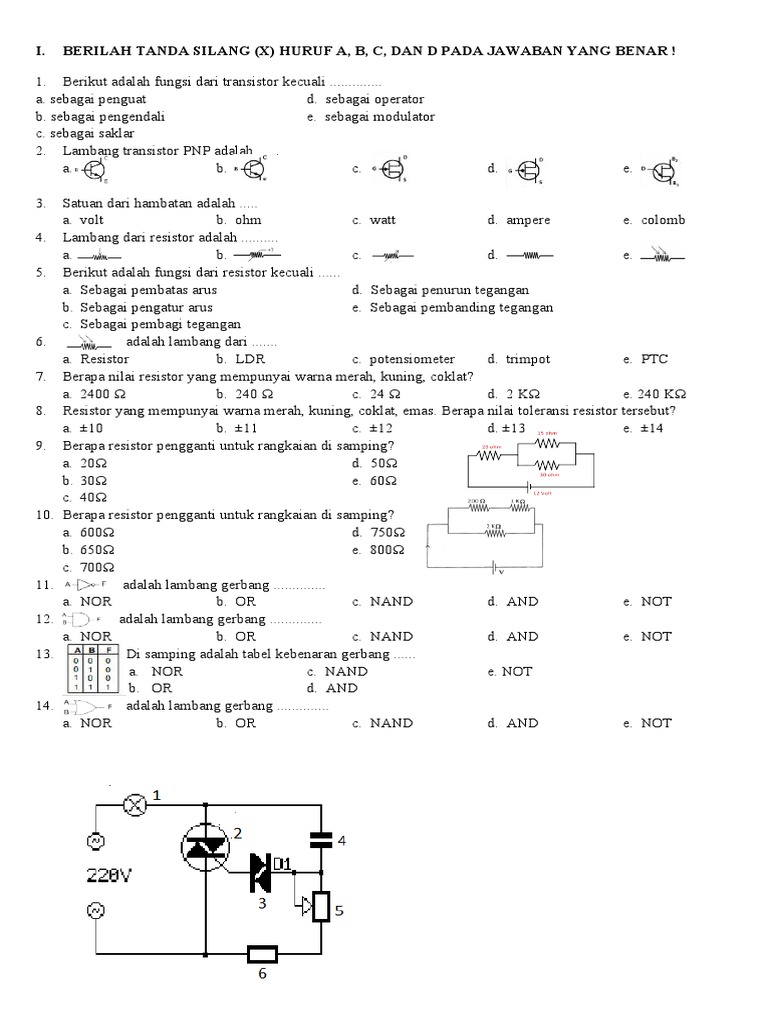 Soal dan Jawaban Transistor dan Resistor | PDF