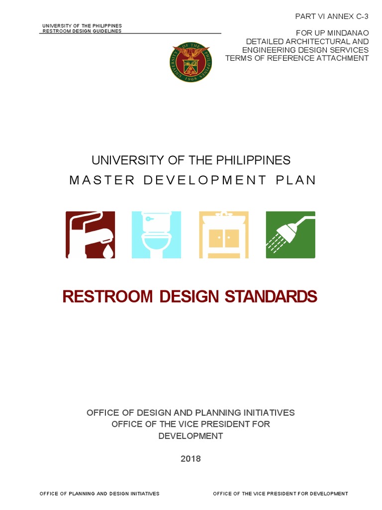 7 - Annex C-3 UP MDP Restroom Design Standards 2018 | PDF | Public Toilet | Toilet