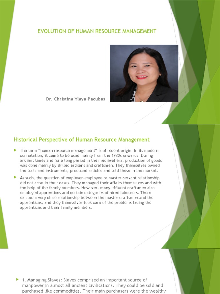 Evolution of Human Resource Management | PDF | Human Resource ...