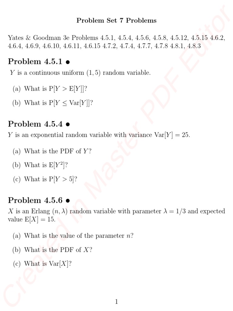 226 PS7 Problems | PDF | Standard Deviation | Normal Distribution