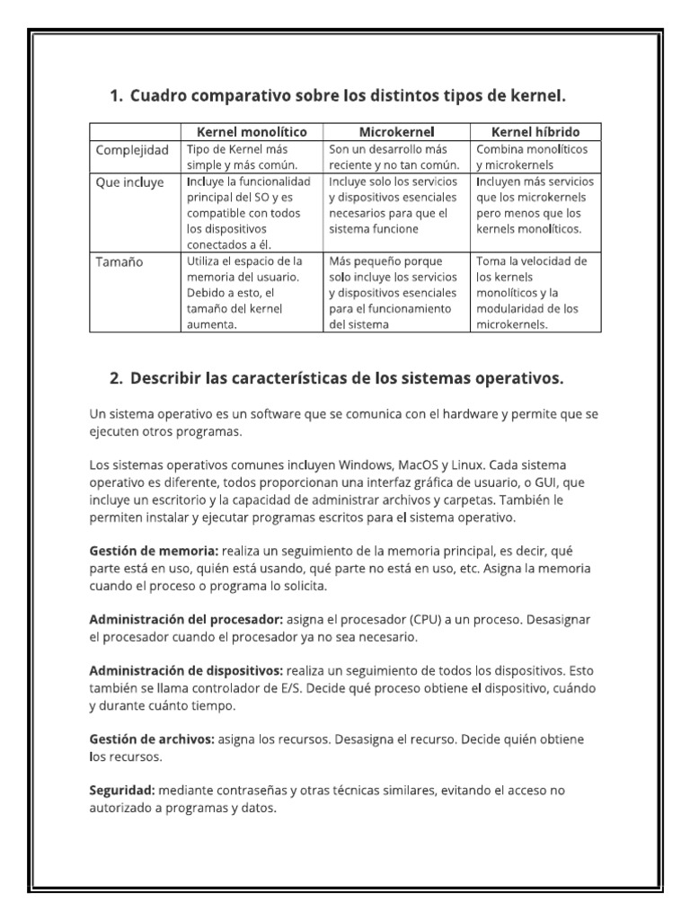 Tipos de Kernel | PDF
