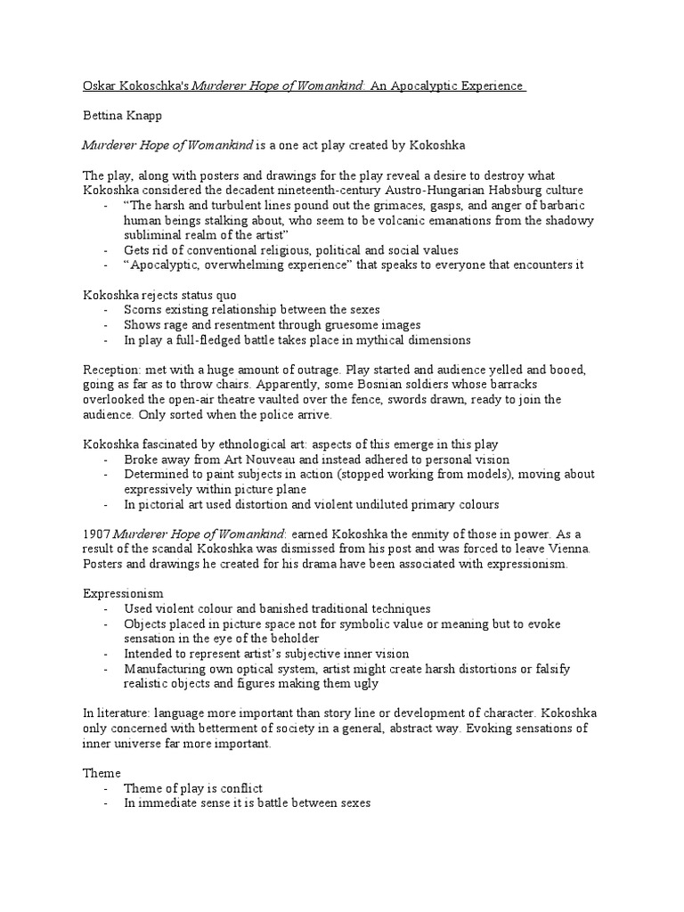 Kokoshka Play - Knapp | PDF