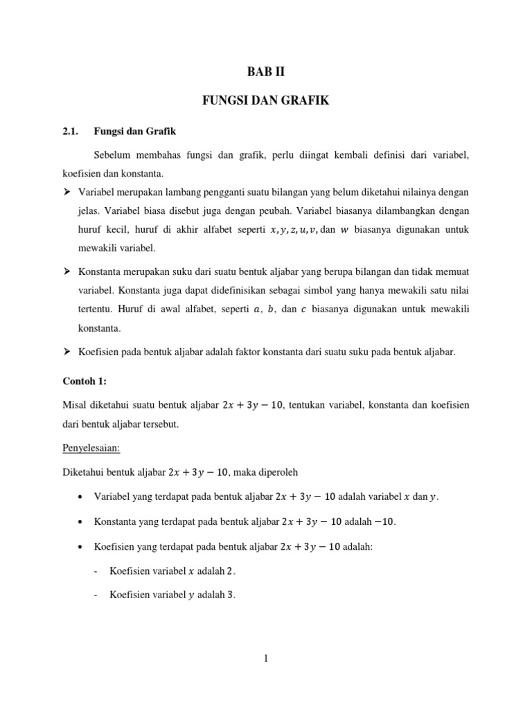 Bab Ii - Fungsi Dan Grafik | PDF