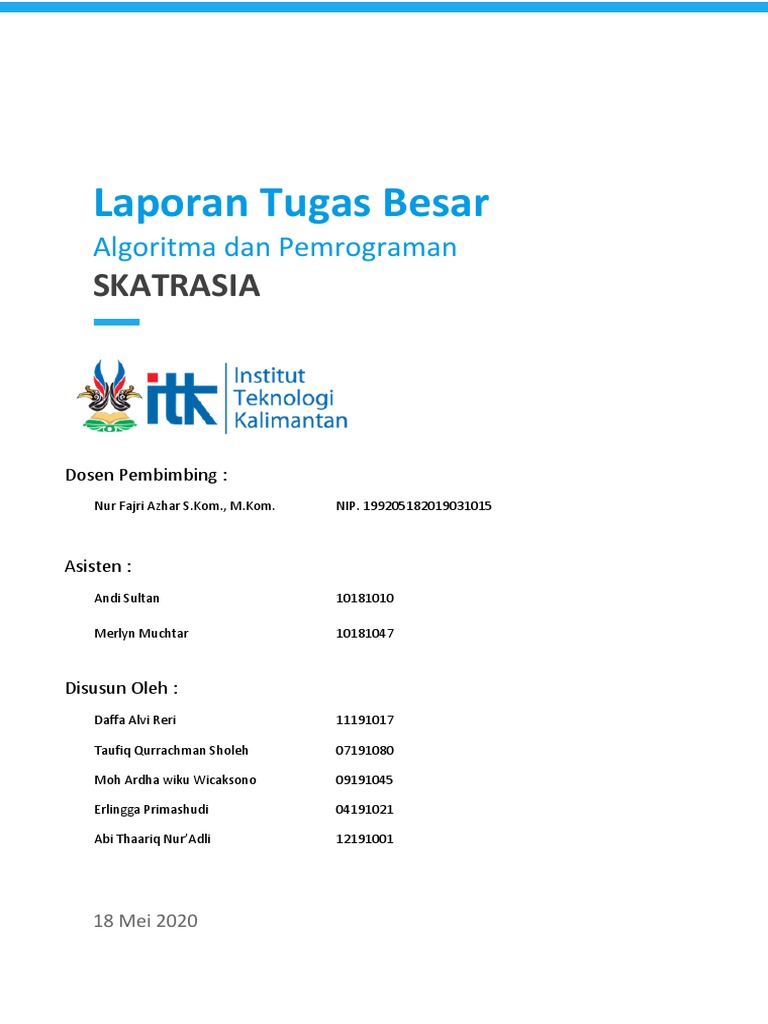 Template Laporan Tubes Alpro | PDF