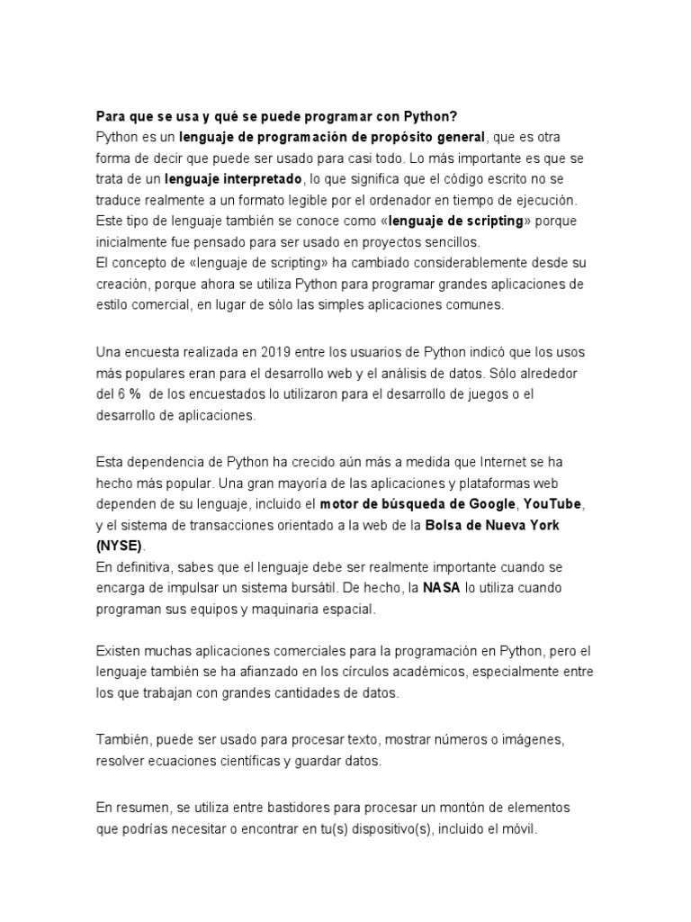 Python Pdf Python Lenguaje De Programación Lenguaje De Programación