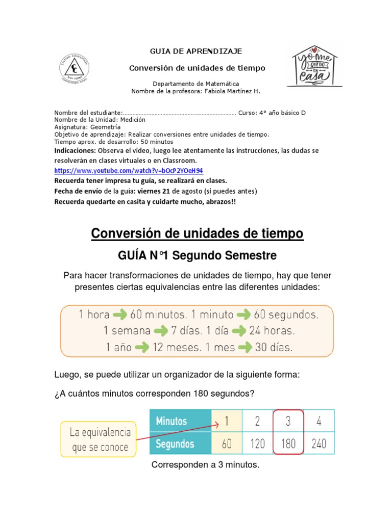 Guía de Conversión de Unidades de Tiempo | PDF