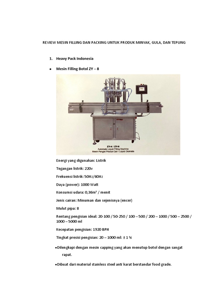 Imam Darmanto - Report - Mesin Filling Dan Packing | PDF