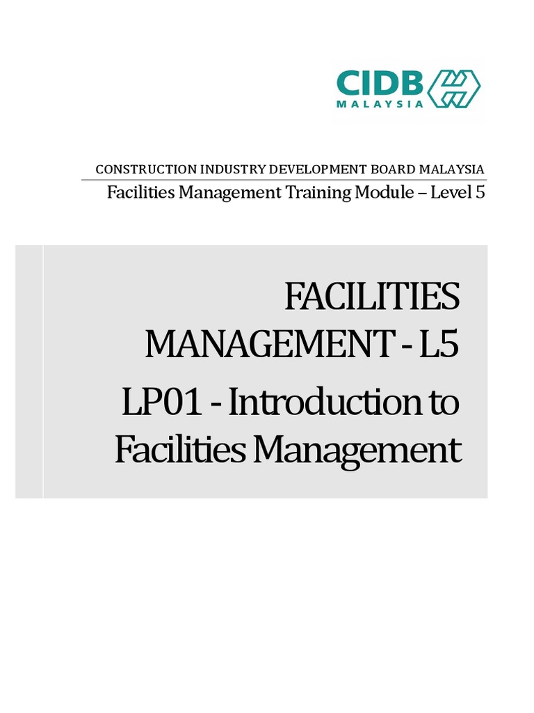 CIDB L5 LP01 Introduction To Facilities Management | PDF | Economies