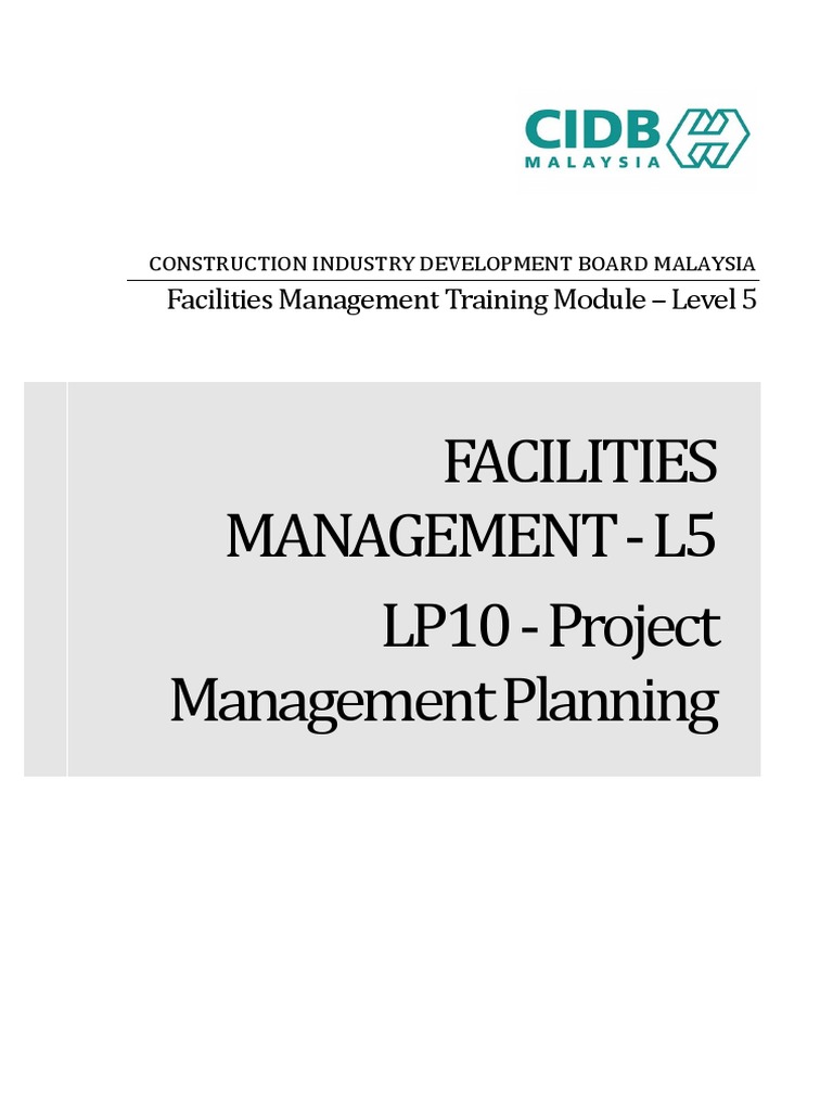 CIDB L5 LP10 Project Management Planning | PDF | Project Management ...