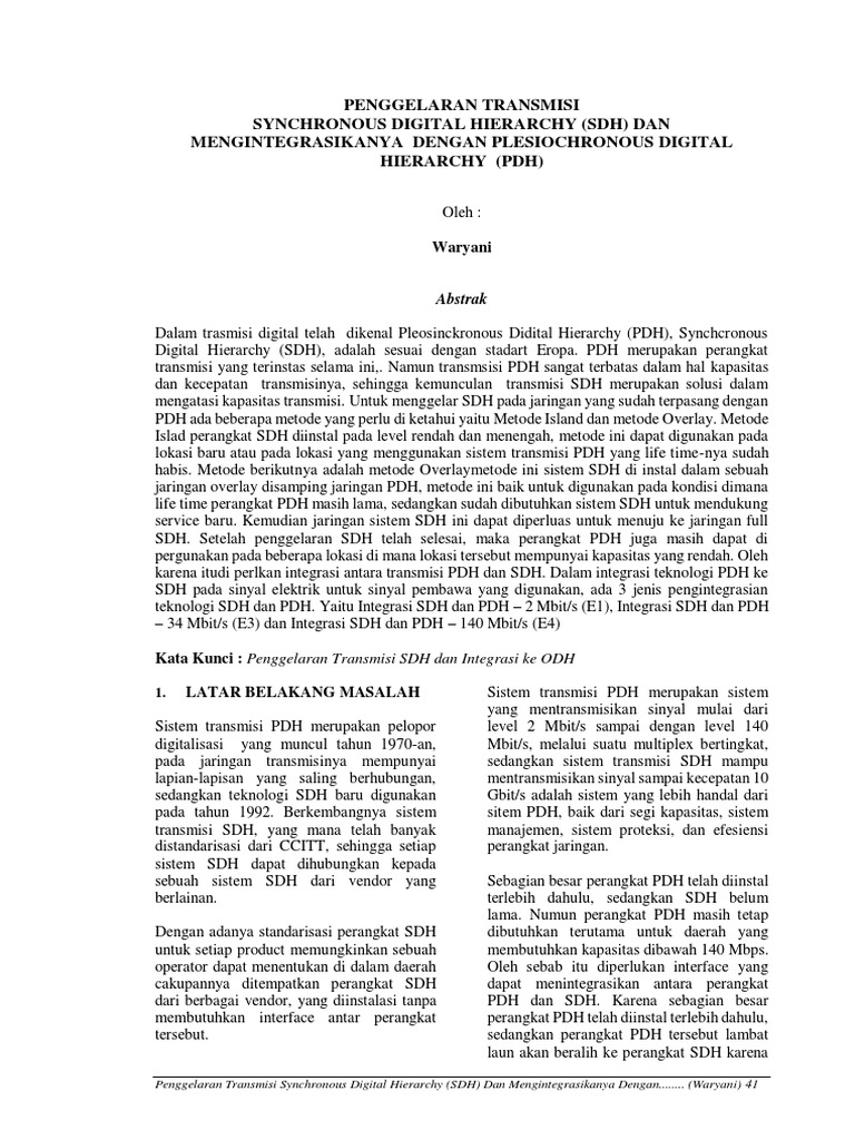 SDH Dan PDH | PDF