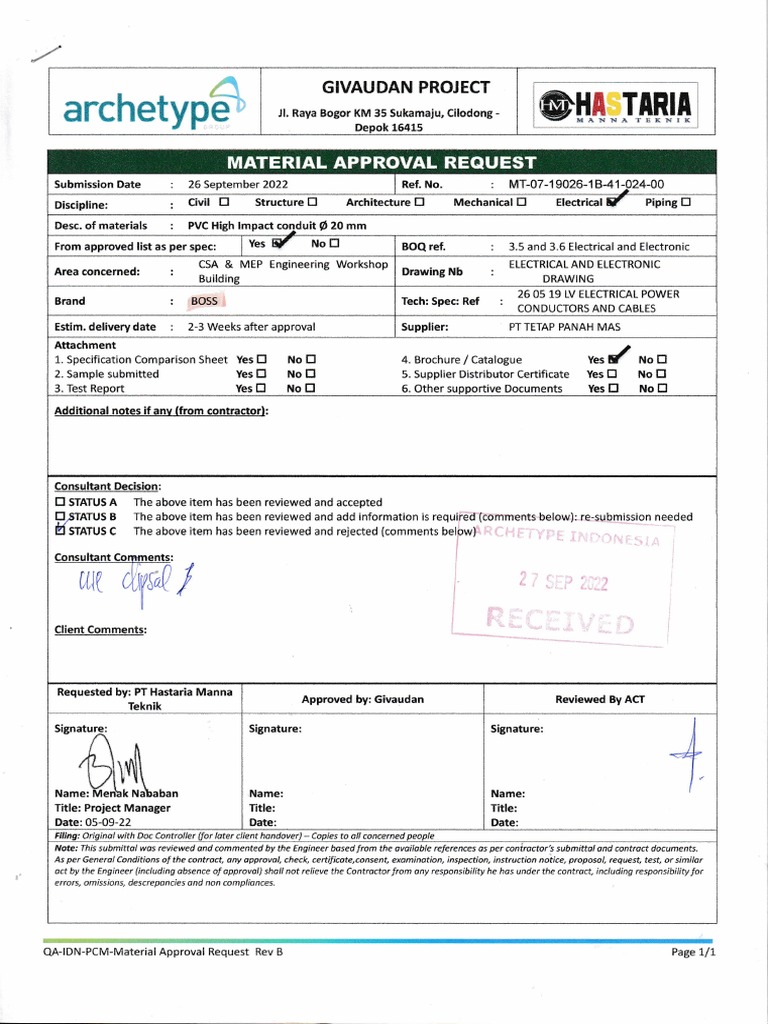 MT-07-19026-1B-41-024-00-Rejected-PVC Conduit | PDF | Electrical Wiring ...