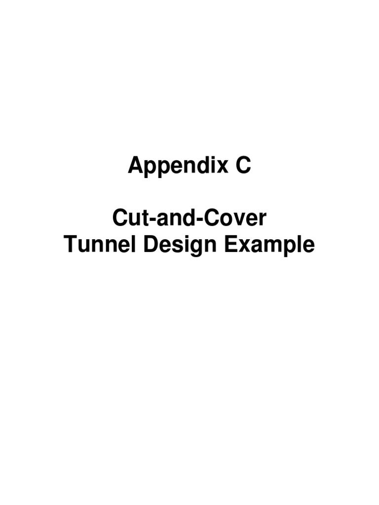 GE 005 Cut and Cover Tunnels Appendix C | PDF | Strength Of Materials | Tunnel