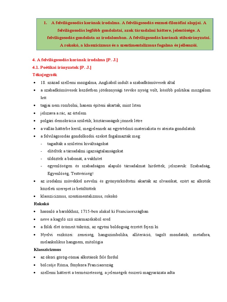 Felvil__gosod__s-k__rd__sek.pdf; filename= UTF-8''Felvilágosodás-kérdések | PDF