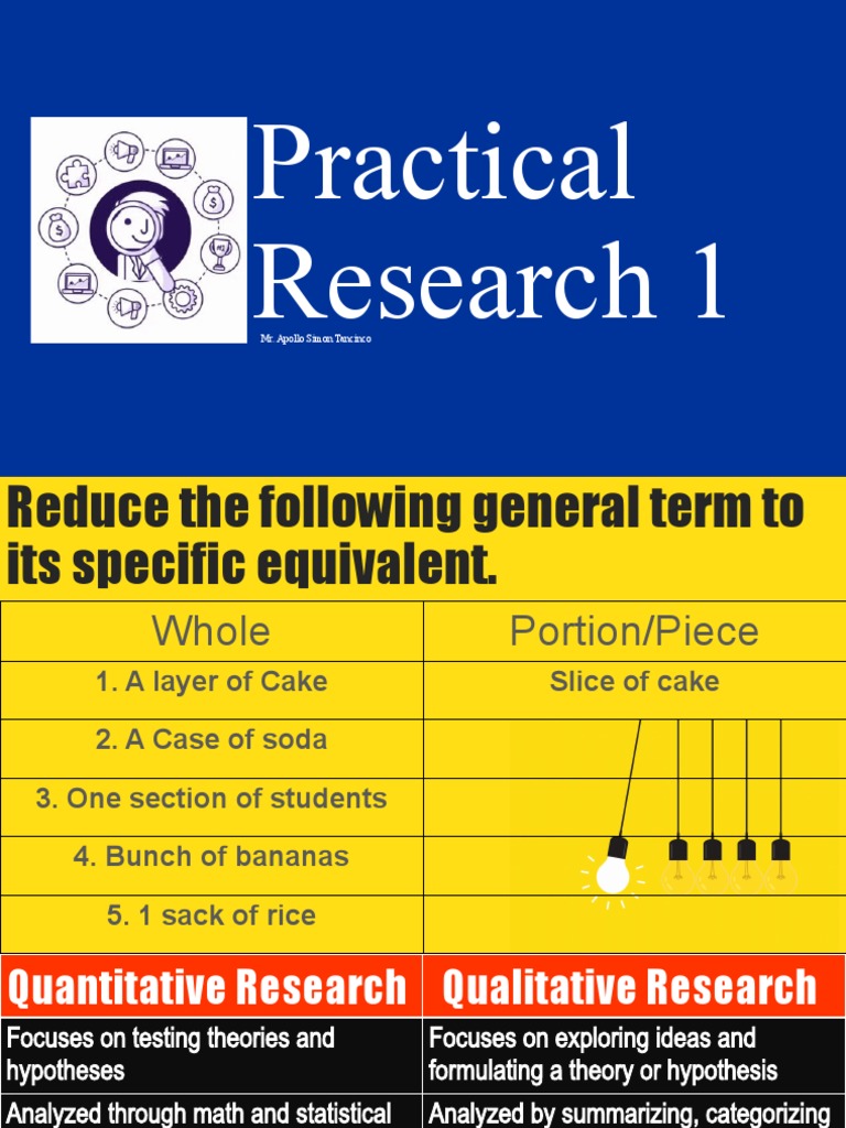 Practical Research 1 | PDF | Quantitative Research | Qualitative Research