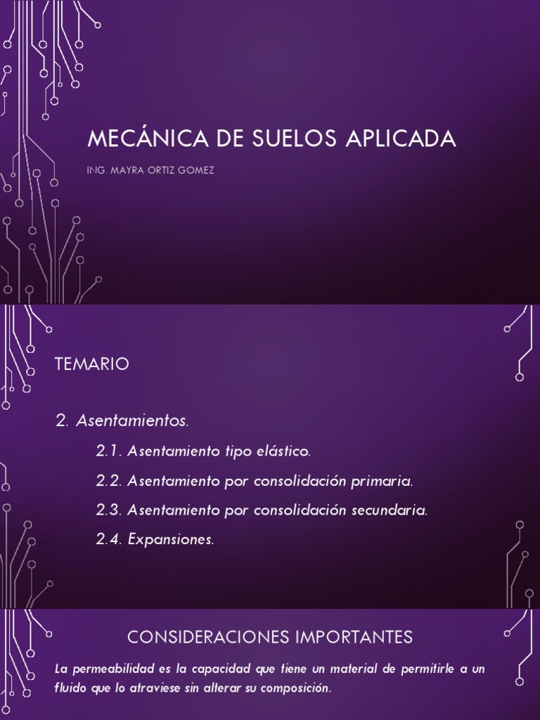 Mecánica de Suelos Aplicada 8 Asentamientos | PDF