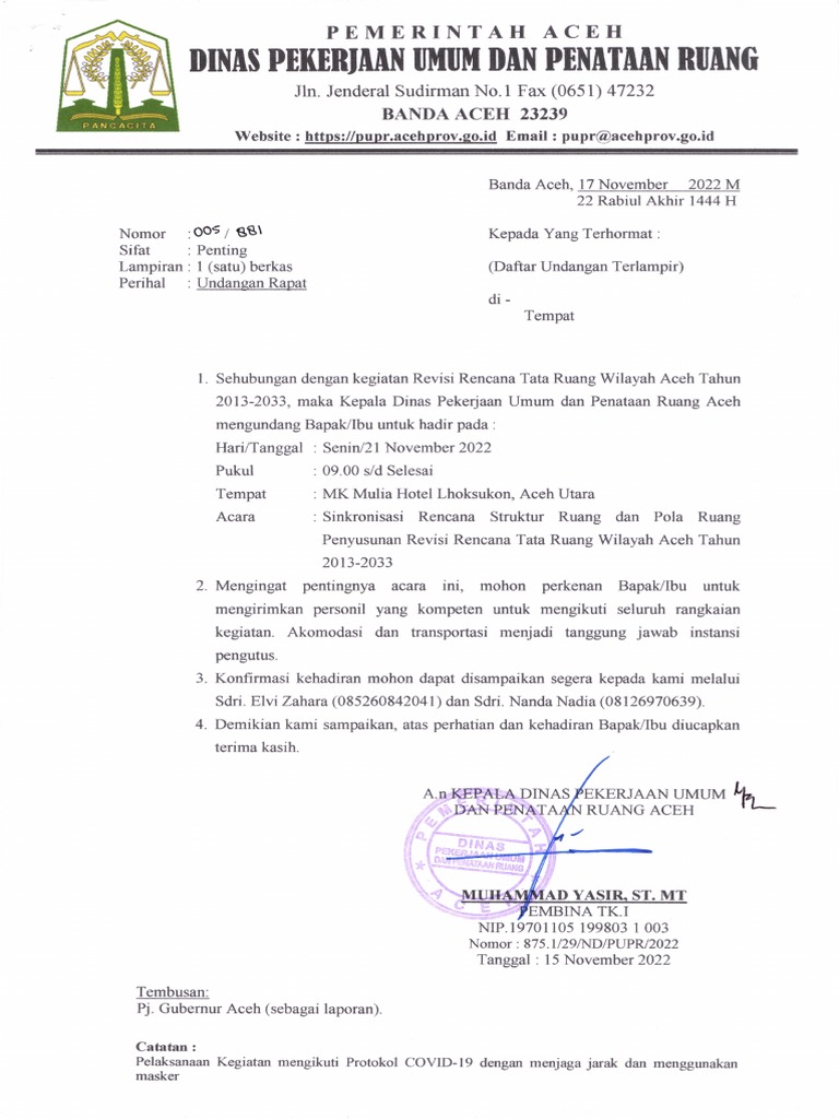 Undangan Sinkronisasi Rencana Struktur Ruang Dan Pola Ruang Penyusunan ...