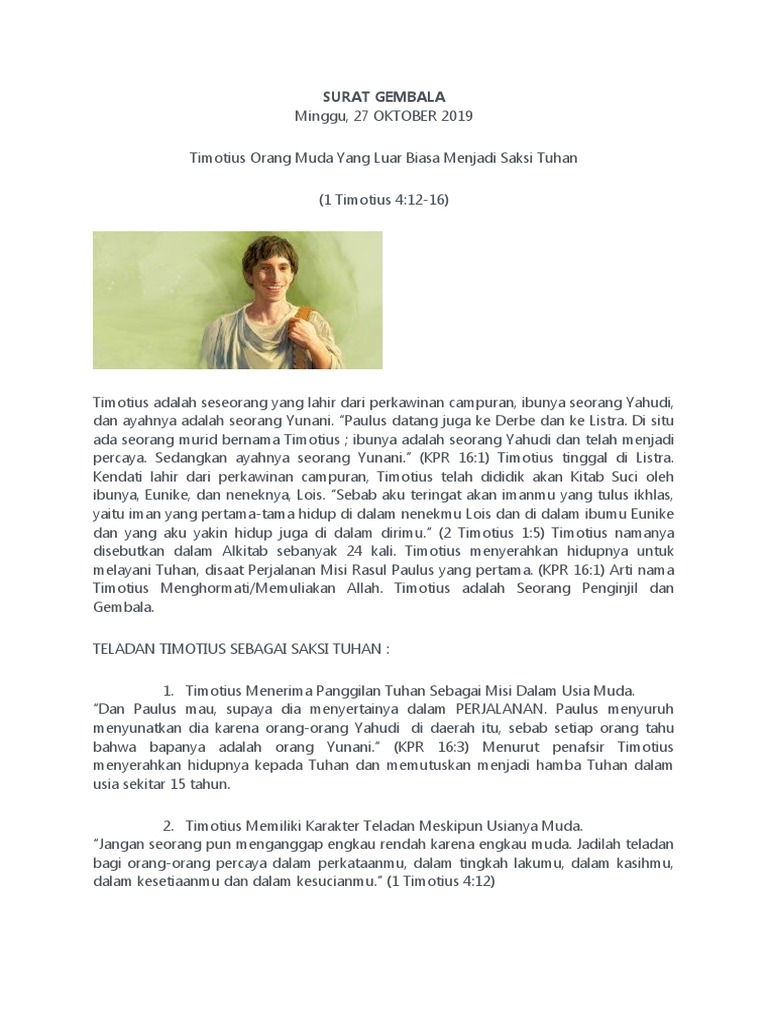 Tentang Timotius | PDF