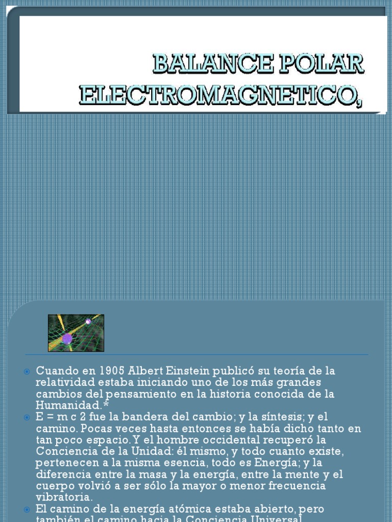 1 BALANCE POLAR ELECTROMAGNETICO Corregido | PDF | Física | Pensamiento