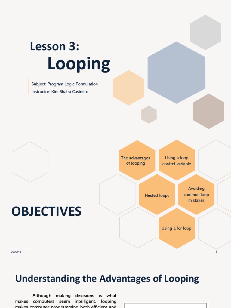 PLF Lesson 3 - Loop | Download Free PDF | Control Flow | Computer Program