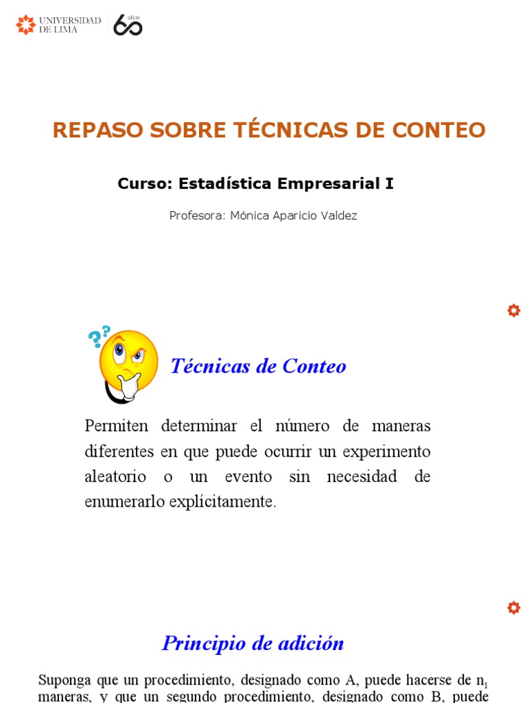 Repaso - Tecnicas de Conteo | PDF | Combinatoria | Matemáticas