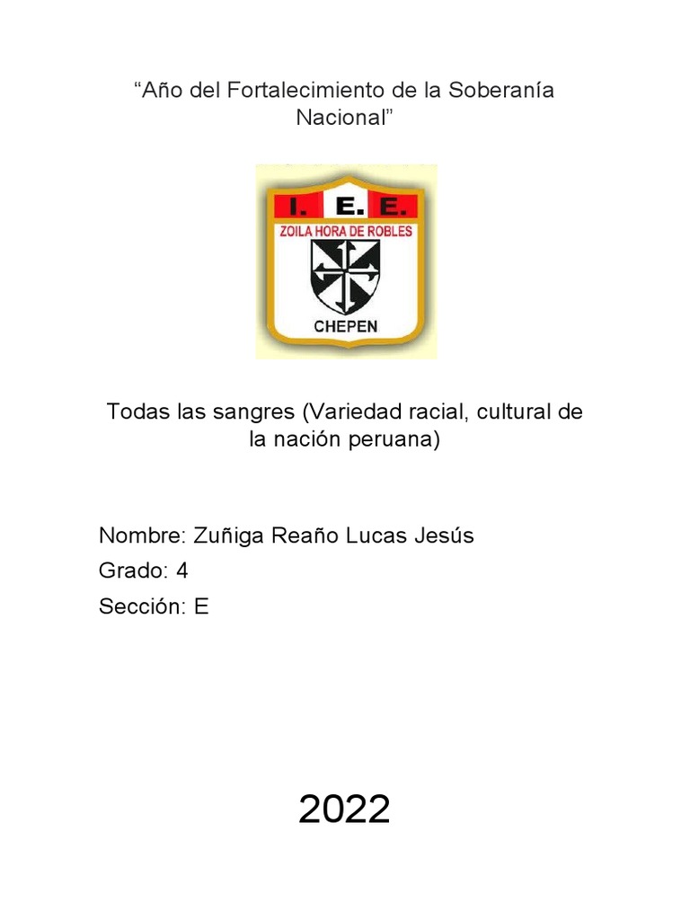 Ensayo Todas Las Sangres | PDF | Perú Ensayo Todas Las Sangres | PDF | Perú